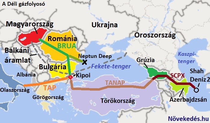 Térképen mutatjuk, hogyan juthat azeri földgázhoz Magyarország